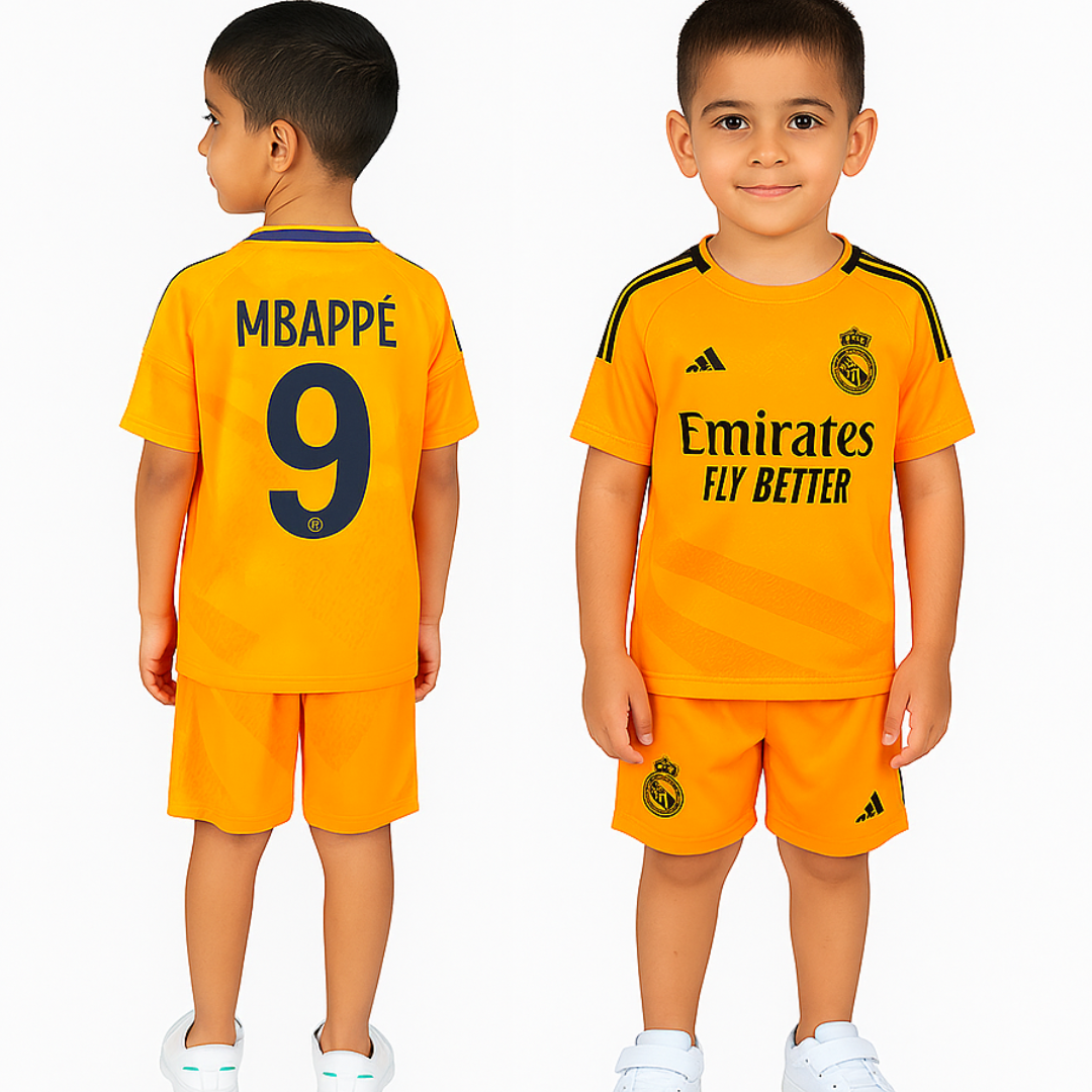 Mbappé Real Madrid Away kids kit 2024/2025